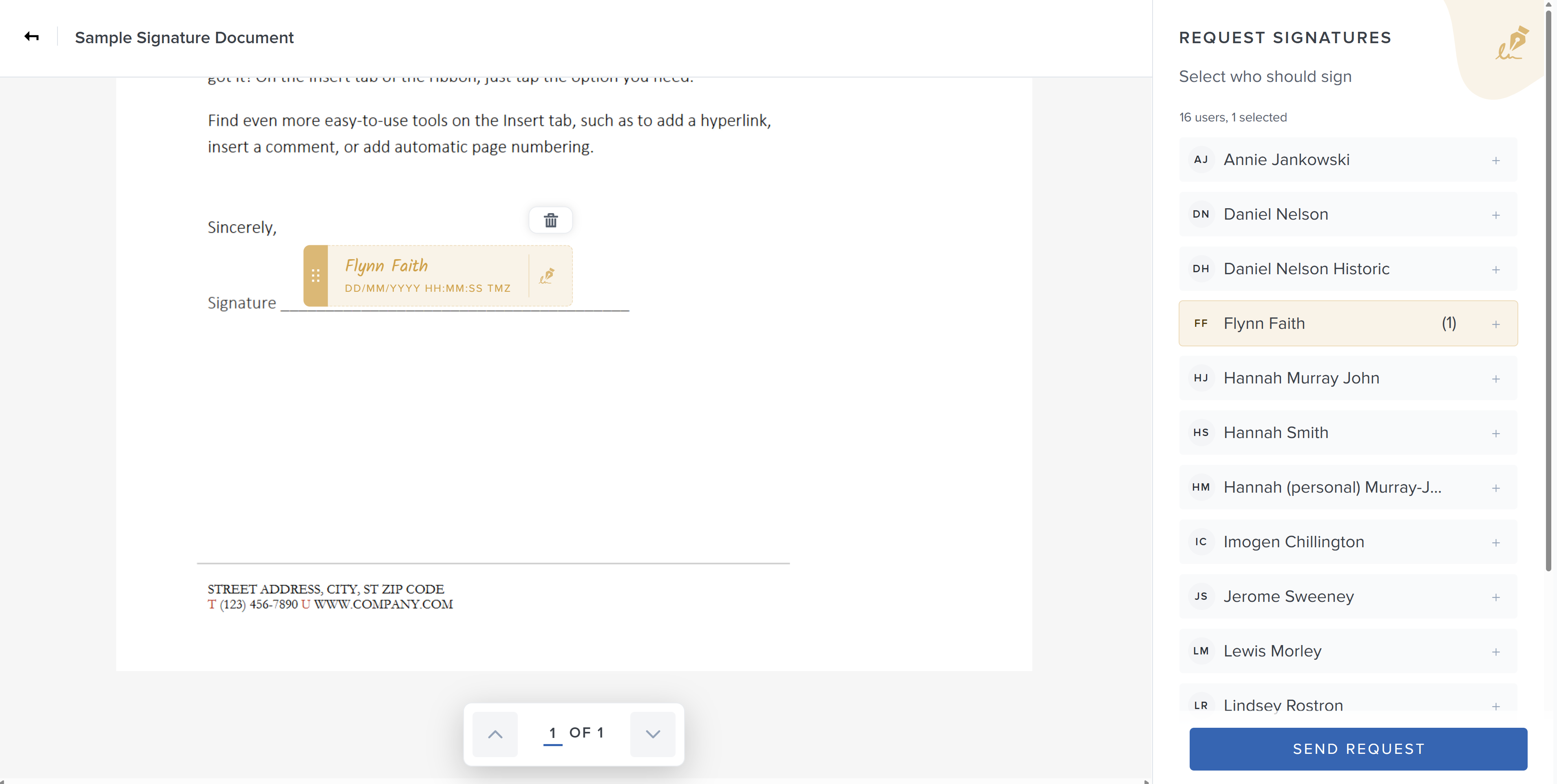 How to Request and Manage e-Signatures