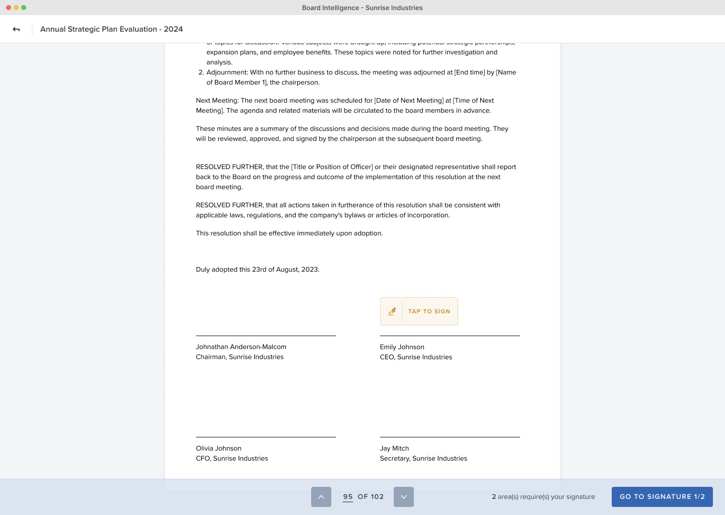 Signing Documents with e-Signatures